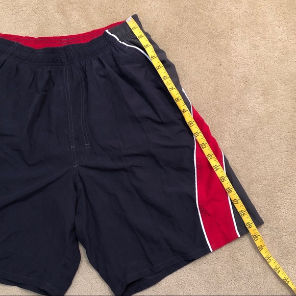 Speedo | Swim | Dark Blue Speedo Trunks With Red | Poshmark